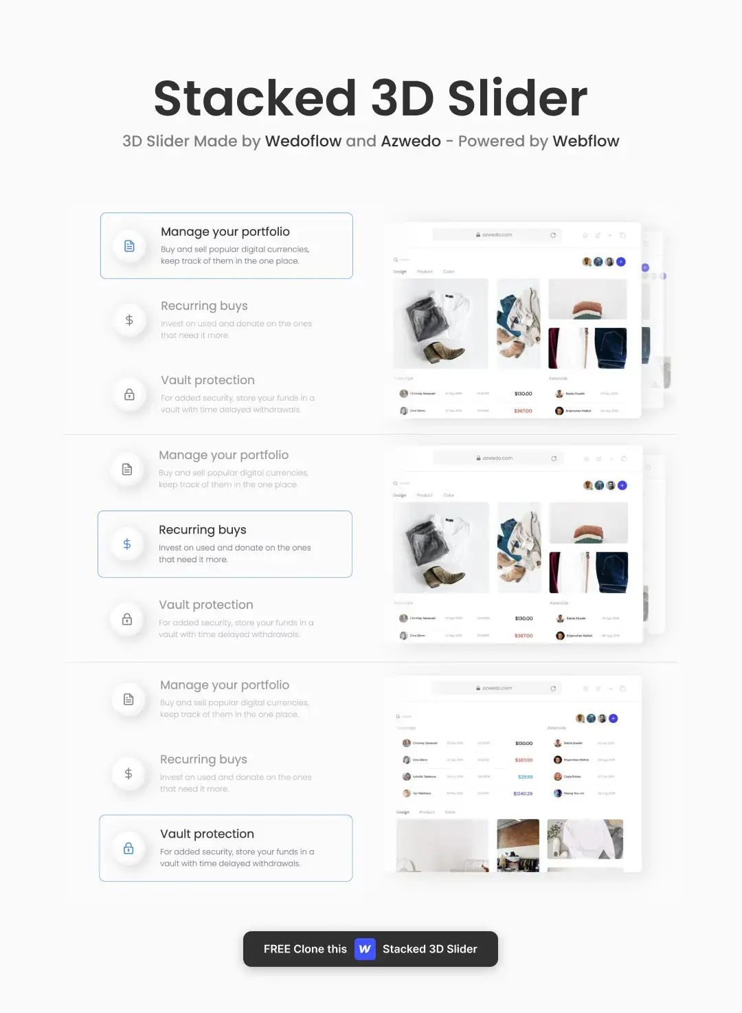 Webflow Cloneables | Wedoflow
